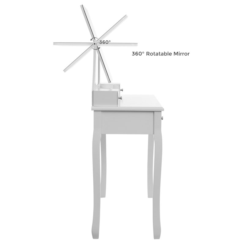 House of Hampton Beauregard Vanity Set with Mirror Reviews Wayfair